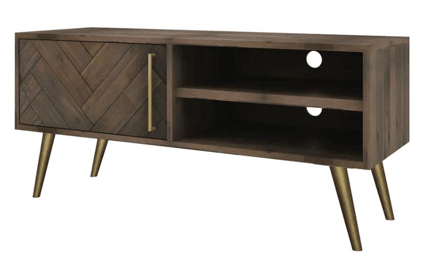 TVS 013 TV Console w Herringbone Pattern, Furniture & Home Living ...