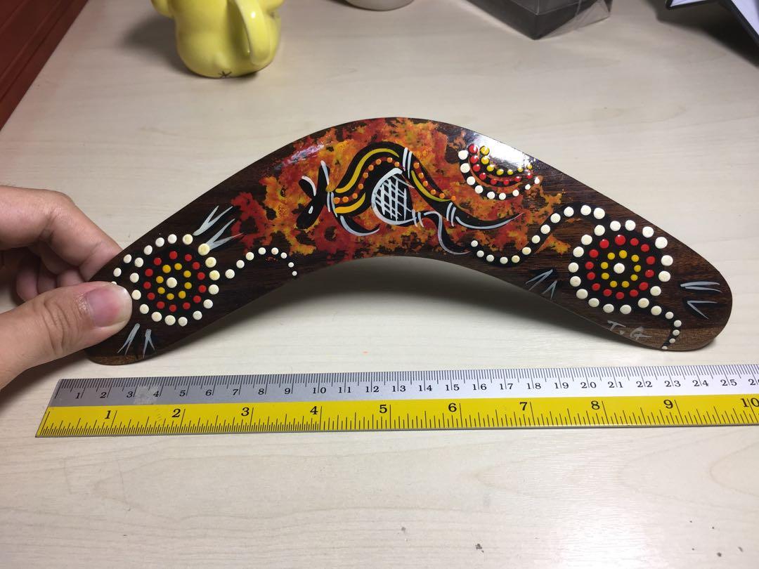 10” Aboriginal Handmade Boomerang, Furniture & Home Living, Home Decor ...