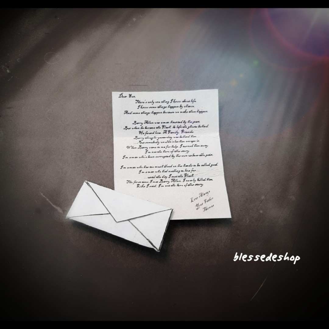 1/6 scale letter from Thomas wayne to Bruce Wayne in flashpoint ...