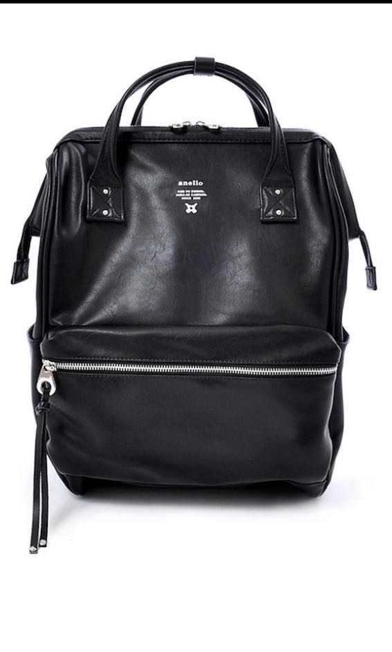 Anello black leather backpack, Luxury, Bags & Wallets on Carousell