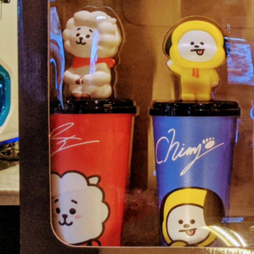BT21 Tumbler Set LIMITED EDITION Complete 8 Characters BTS Signature ...