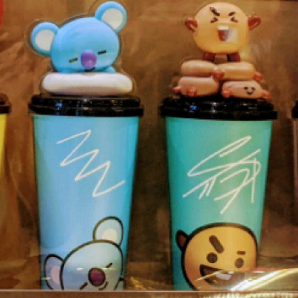 BT21 Tumbler Set LIMITED EDITION Complete 8 Characters BTS Signature ...