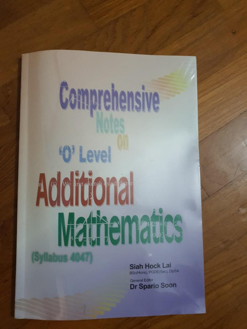 Comprehensive Additional Mathematics Notes, Hobbies & Toys, Books ...