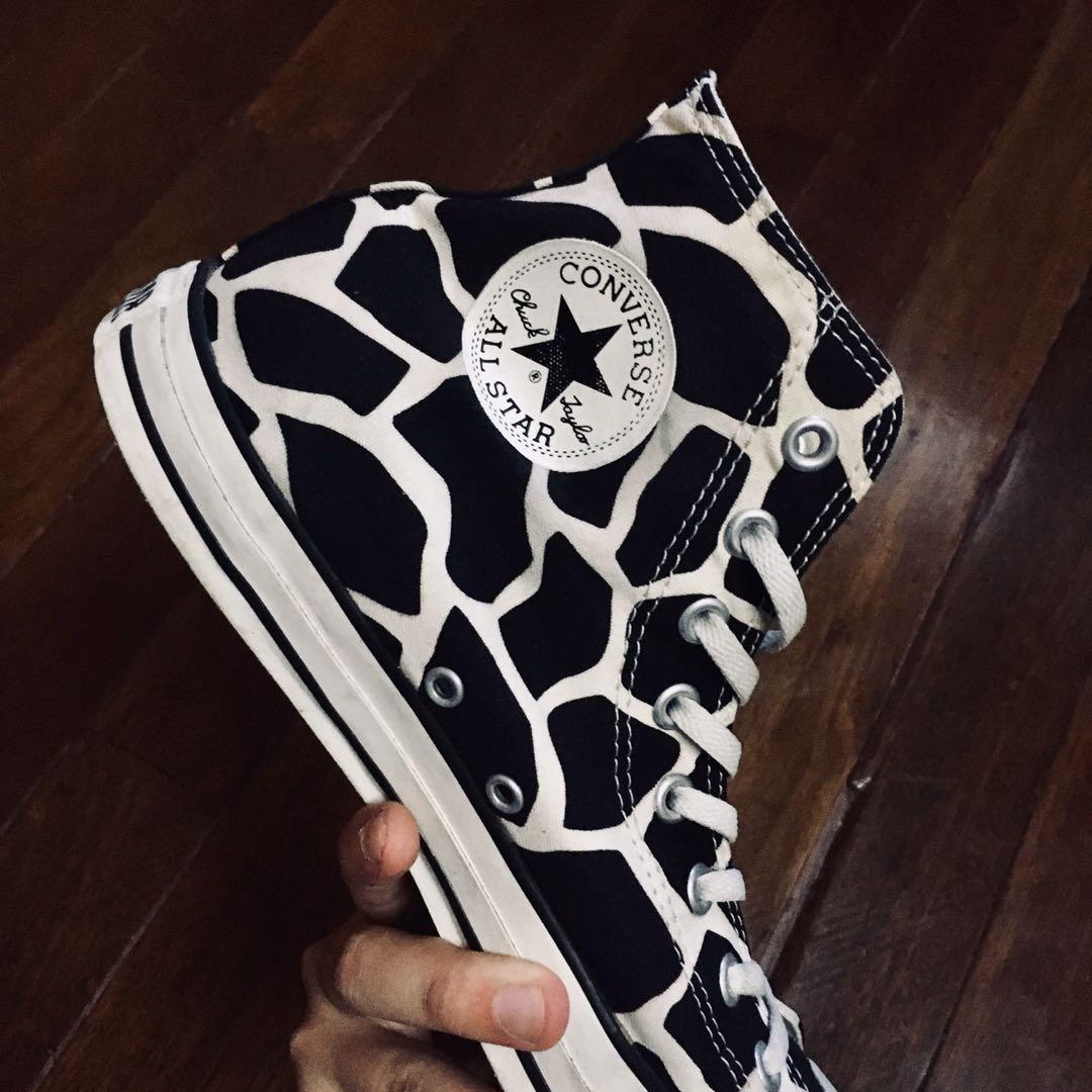 Converse Ortholite Black & White Pattern Canvas Hi-Cut, Men's Fashion ...