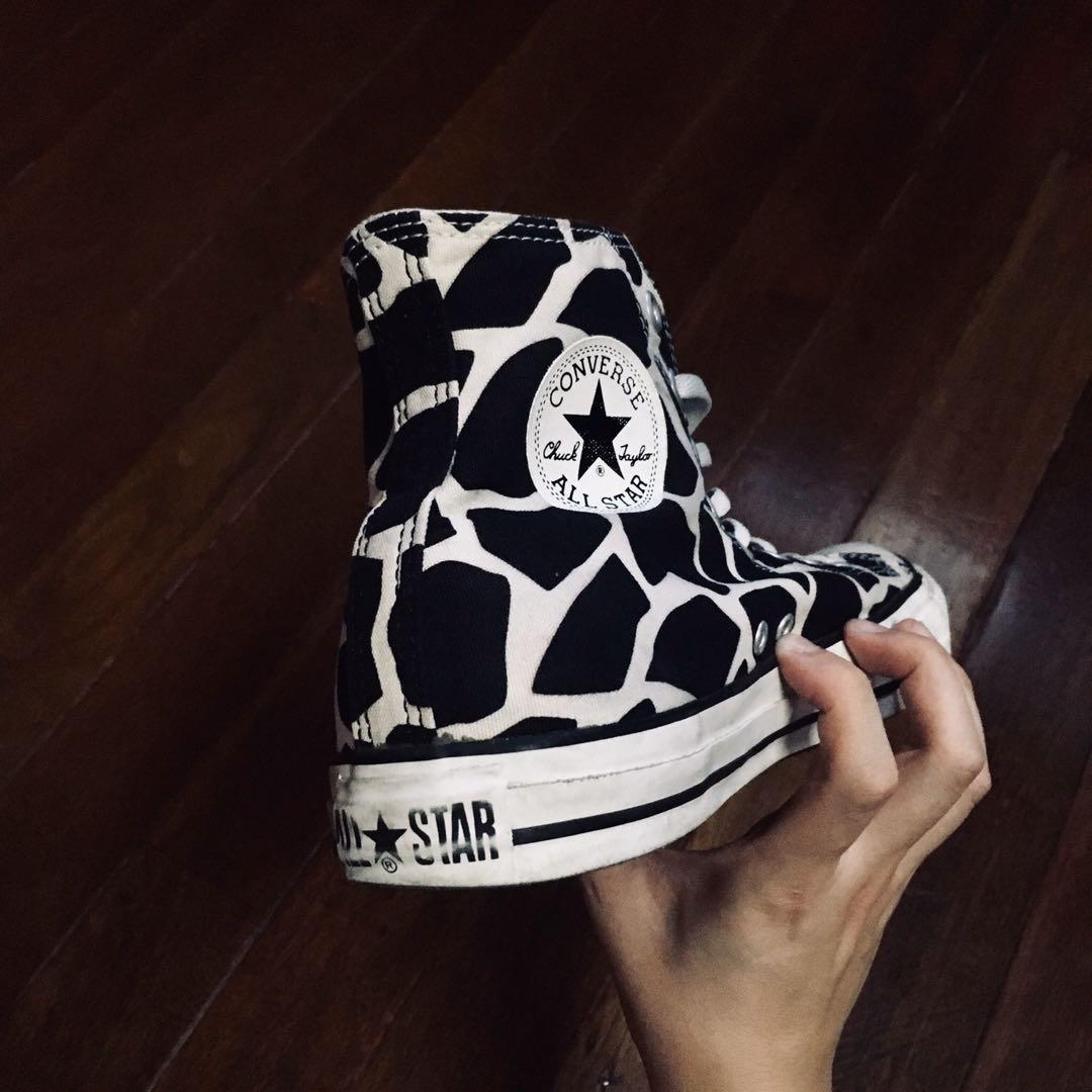 Converse Ortholite Black & White Pattern Canvas Hi-Cut, Men's Fashion ...