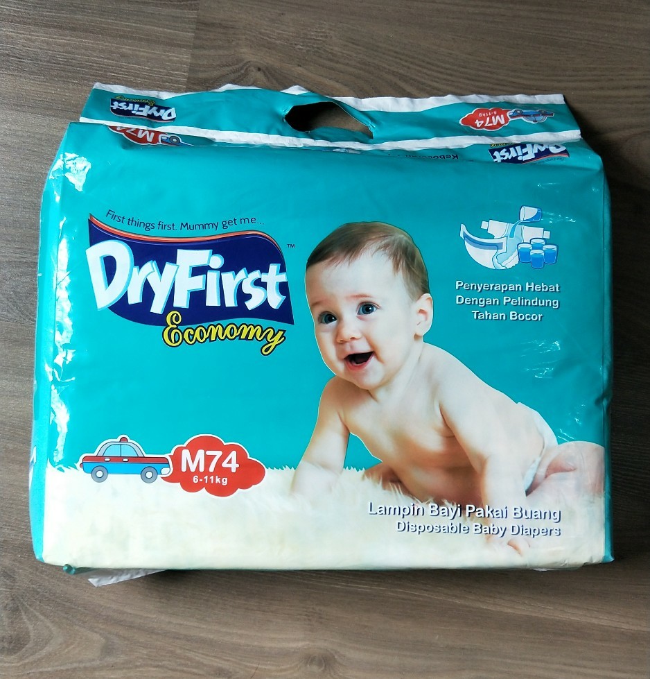 DryFirst Diapers M-size 74pcs, Babies & Kids, Bathing & Changing ...