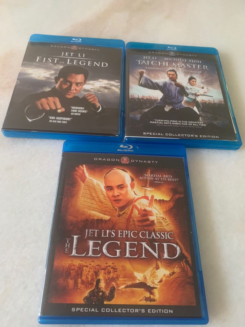 Jet Li Action Blu Ray Collection (3 Movies), Hobbies & Toys, Music ...