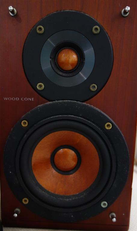 JVC Wood Cone Bookshelf Speakers, Audio, Soundbars, Speakers & Amplifiers on Carousell