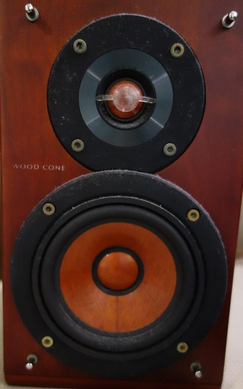 JVC Wood Cone Bookshelf Speakers, Audio, Soundbars, Speakers & Amplifiers on Carousell