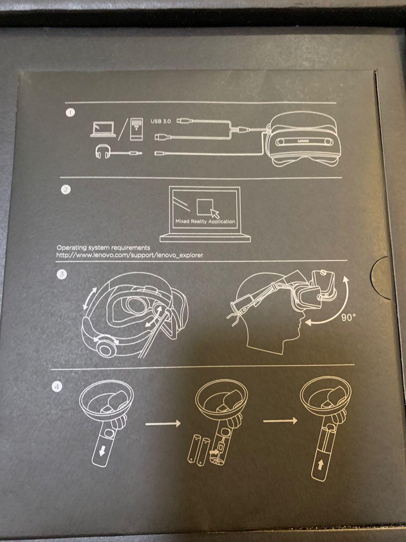 Lenovo explorer with motion controllers, 家庭電器, 電視 & 其他娛樂, 電視組件及配件 ...