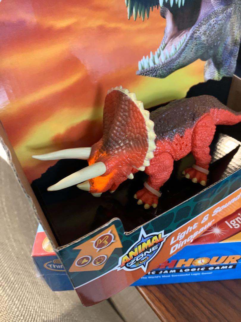 Light and sound Dinosaur-Triceratops, Hobbies & Toys, Toys & Games on ...