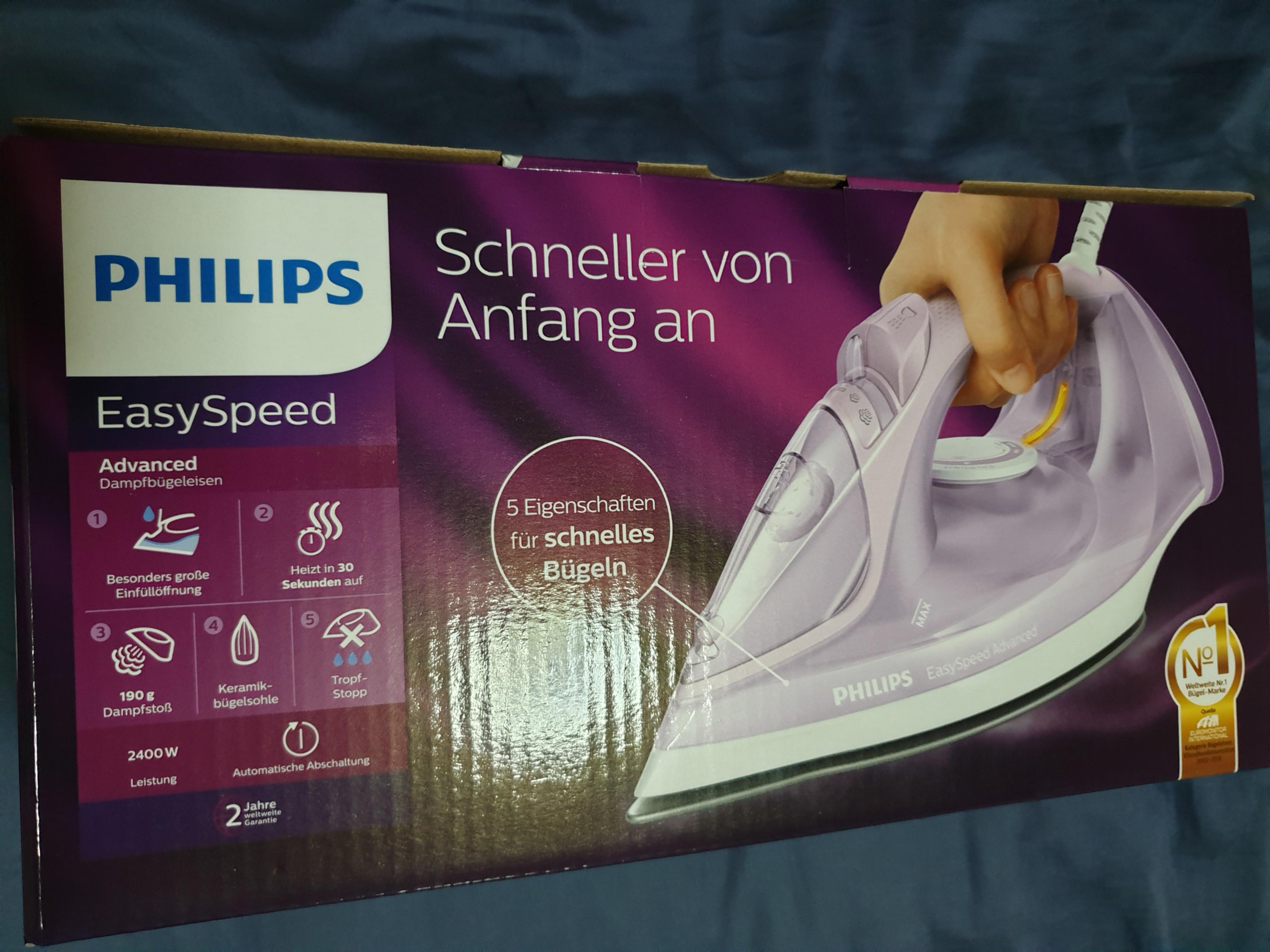 Philips Easy Speed Steam Iron, TV & Home Appliances, Irons & Steamers ...