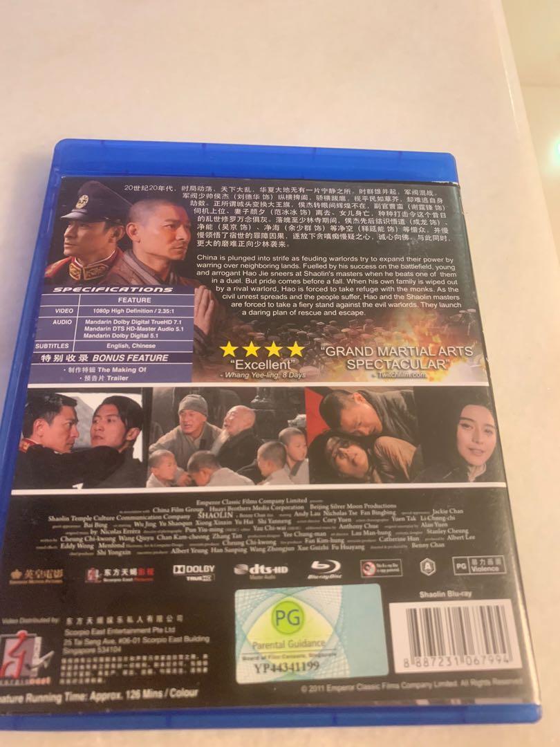 Shaolin Blu Ray (Andy Lau/Jackie Chan), Hobbies & Toys, Music & Media ...
