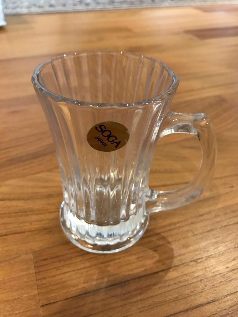 Soga Japan glass mug mini tankard, Furniture & Home Living, Kitchenware ...