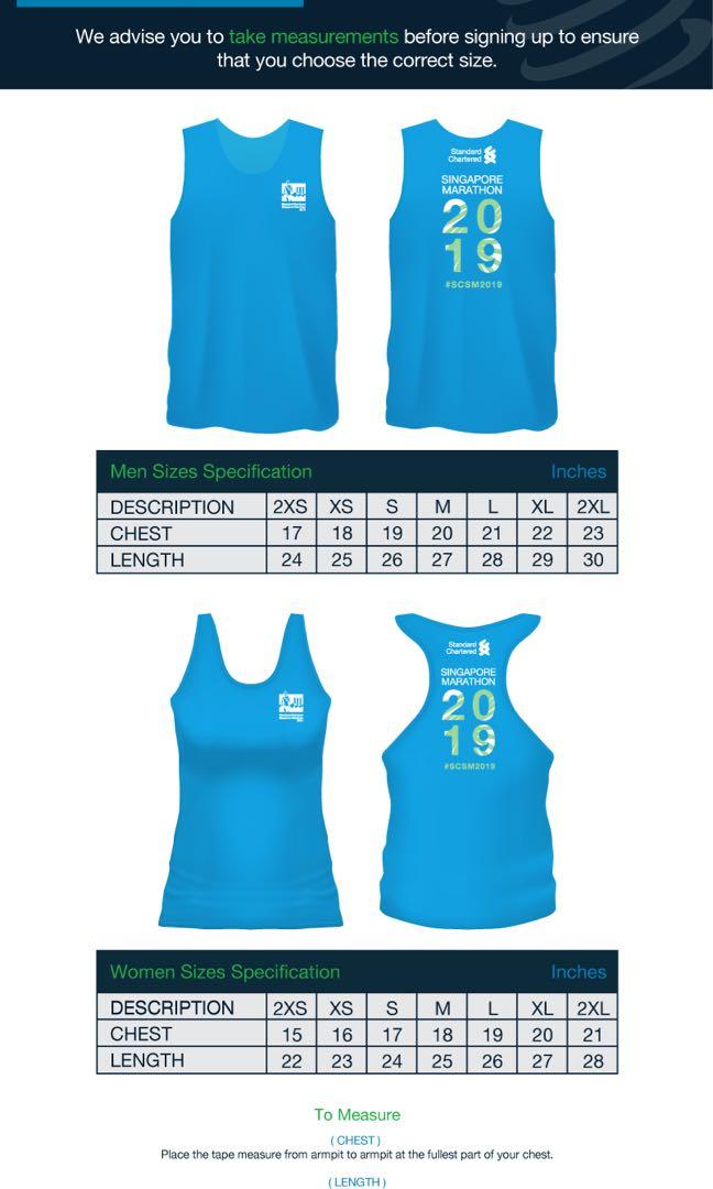 Standard Chartered marathon run 2019 race singlet, Men's Fashion, Tops ...