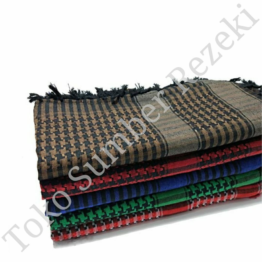 Syal Sorban India Shemagh Motif Kotak Arab Original Taj Mahal Merah ...