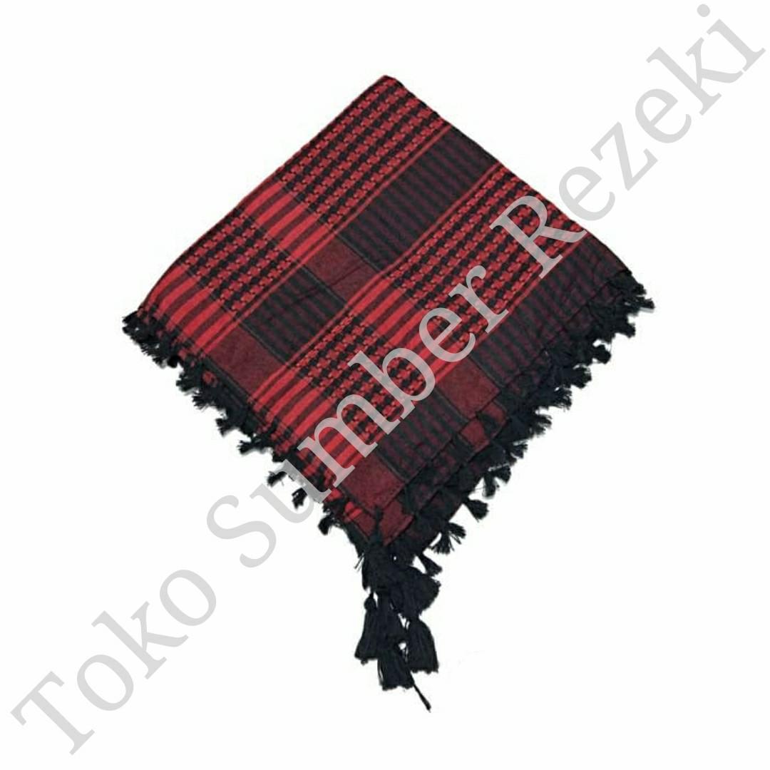Syal Sorban India Shemagh Motif Kotak Arab Original Taj Mahal Merah ...