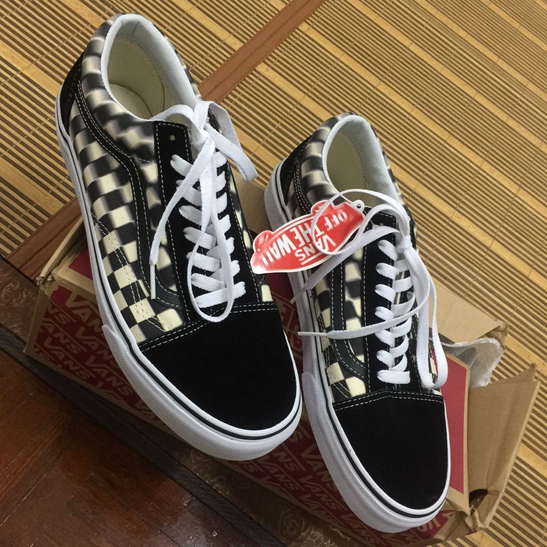 Vans Old Skool Checkerboard Blur, Men's Fashion, Footwear, Sneakers on ...