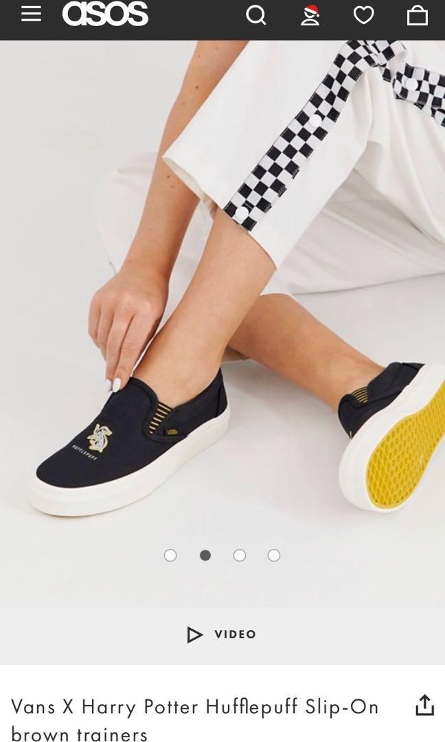 VANS x HARRY POTTER Hufflepuff Slip Ons, Luxury, Sneakers & Footwear on ...