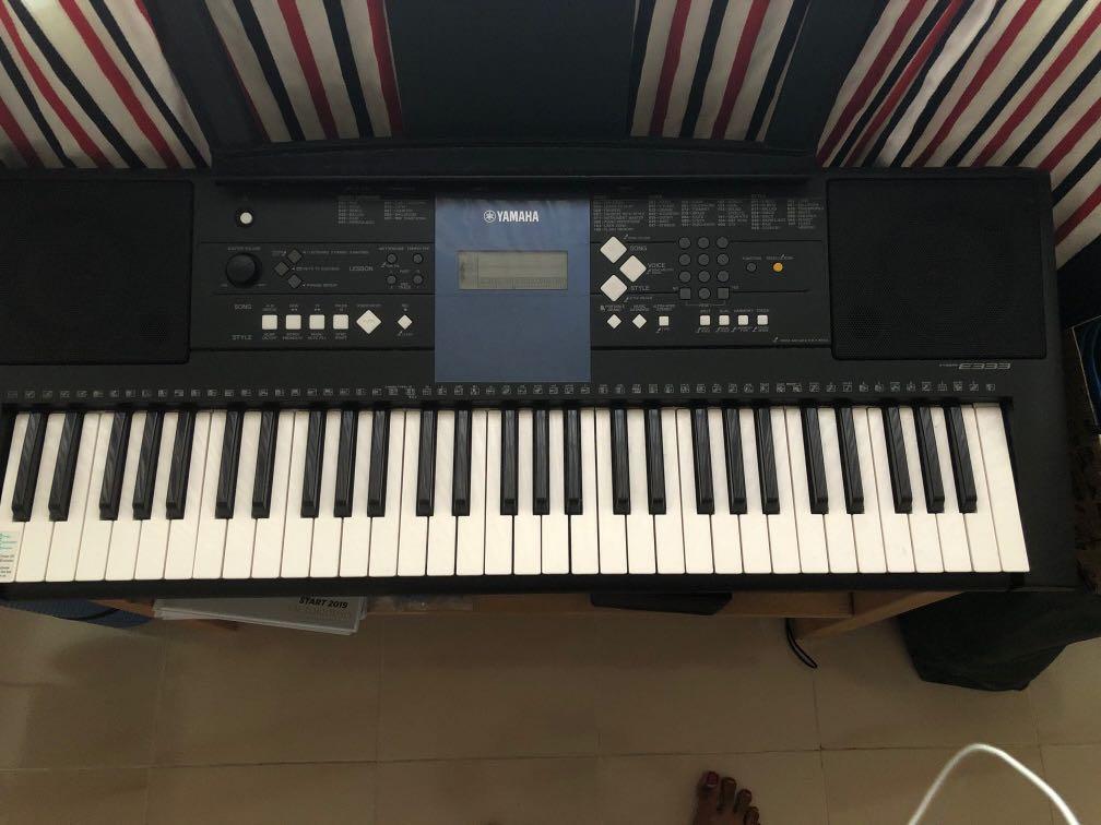 Yamaha PSR-E333 Keyboard with stand, Hobbies & Toys, Music & Media ...