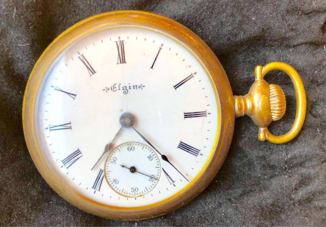 Authentic ELGIN 15 Jewels Pocket Watch from 1904, 名牌, 手錶 - Carousell