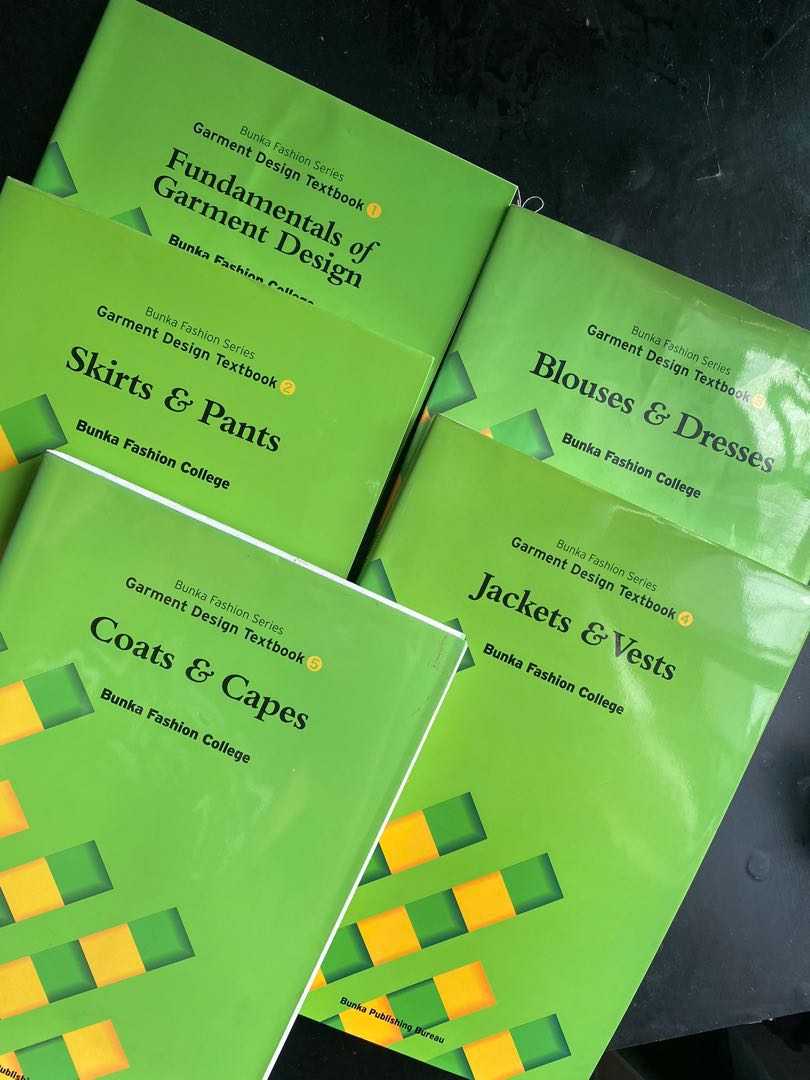 Bunka Fashion Series Garment Design Textbook (Set of 5), Hobbies & Toys ...