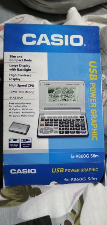 Casio USB Power Graphic Calculator fx-9860G Slim, Computers & Tech ...