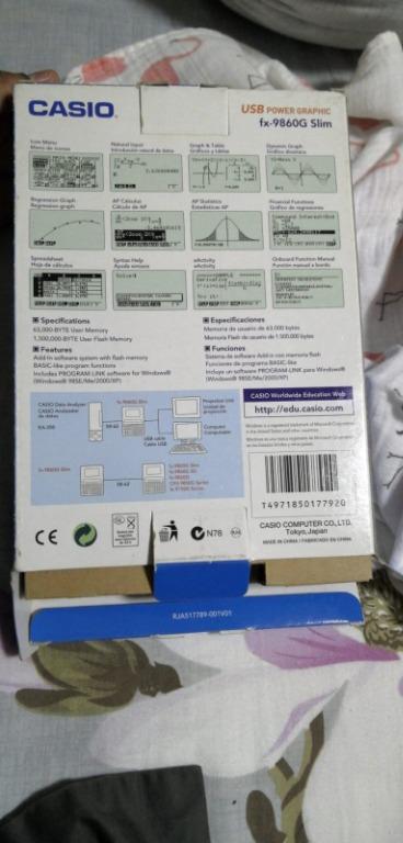 Casio USB Power Graphic Calculator fx-9860G Slim, Computers & Tech ...