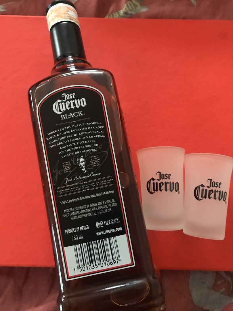 Jose Cuervo Black with 2 shot glass, Food & Drinks, Local Eats on Carousell