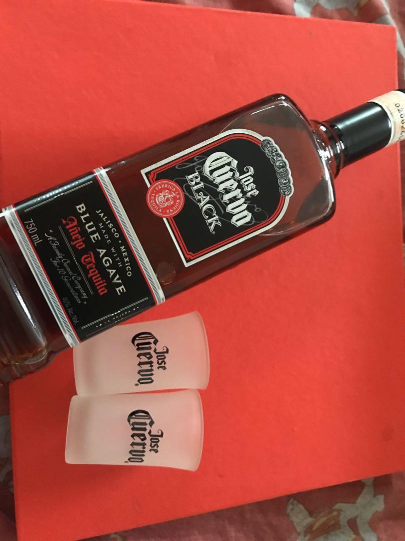 Jose Cuervo Black with 2 shot glass, Food & Drinks, Local Eats on Carousell