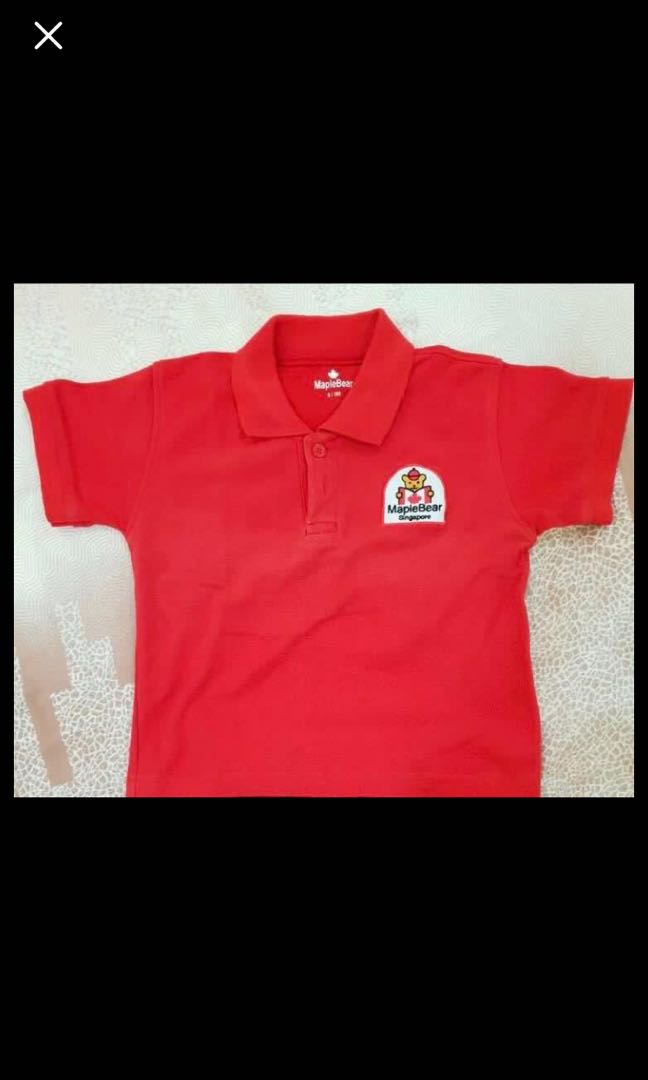 Maple bear uniform Top, Babies & Kids, Babies & Kids Fashion on Carousell