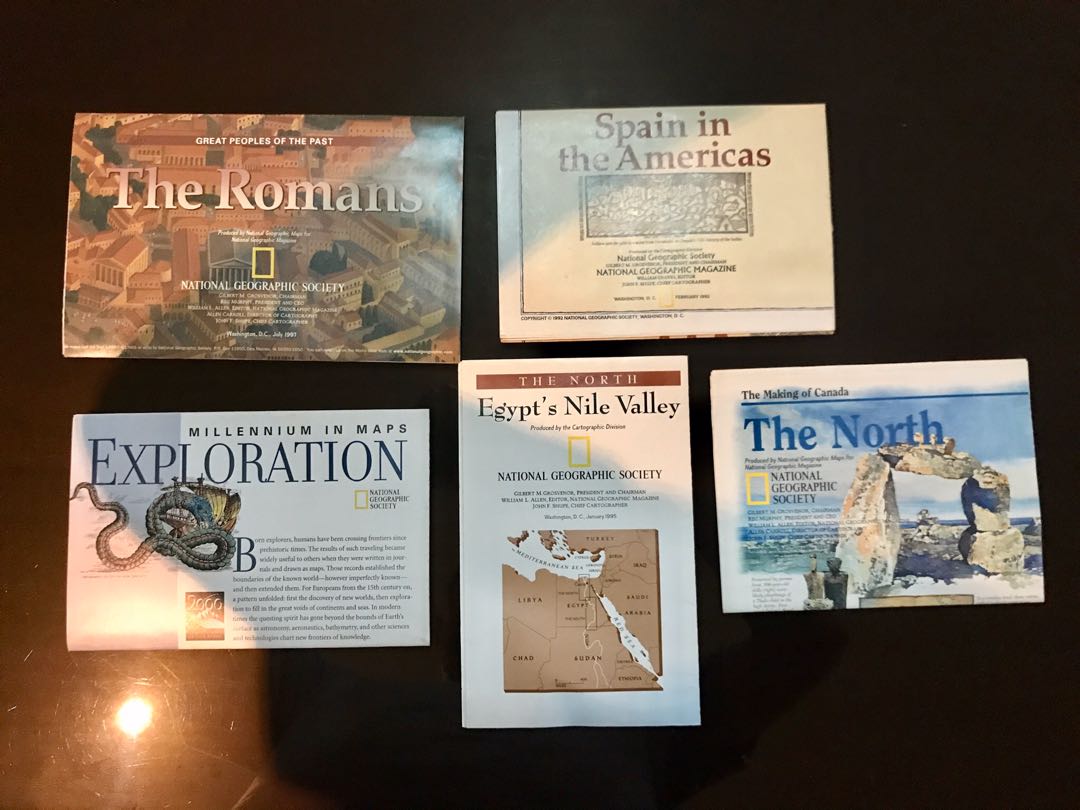 National geographic pull out maps posters, Hobbies & Toys, Books ...