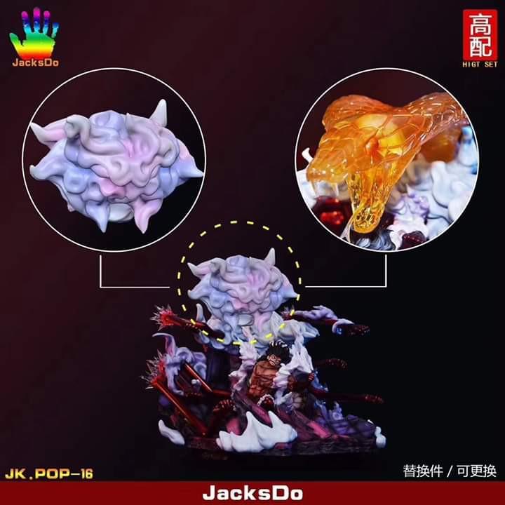 [PO] JACKSDO One Piece Statue Luffy Gear 4 Snakeman, Hobbies & Toys ...