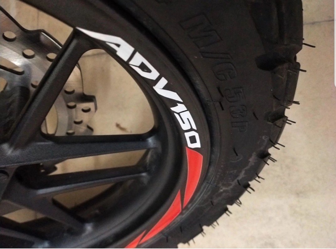 Rim Decal Vinyl Design Sticker Honda ADV150 ADV 150, Motorcycles ...