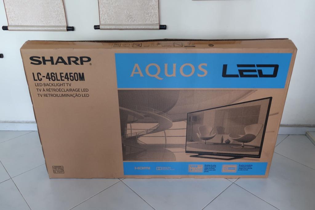 Sharp Aquos 46" LED TV LC-46LE450M, TV & Home Appliances, TV ...