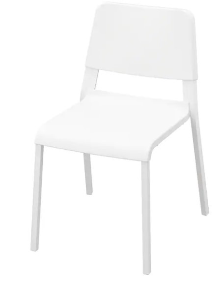 Used IKEA TEODORES Chair- White, Furniture & Home Living, Furniture ...
