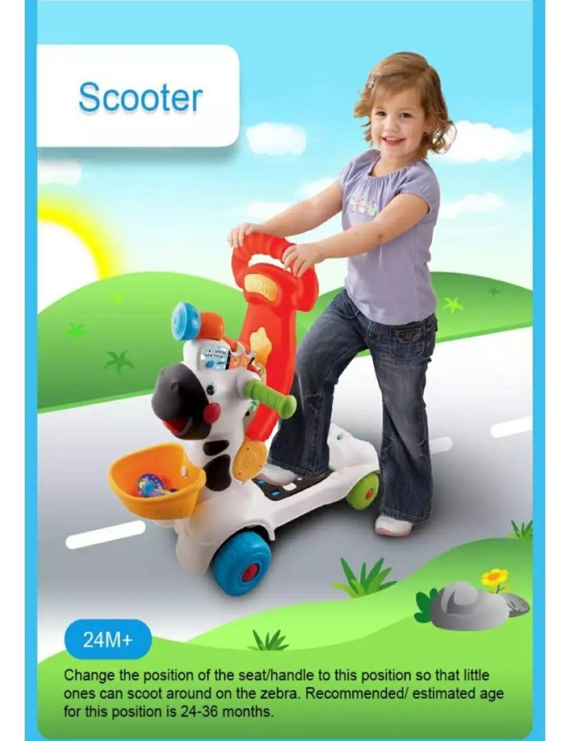 VTech 3 in 1 Zebra scooter, walker,rider, Babies & Kids, Infant ...