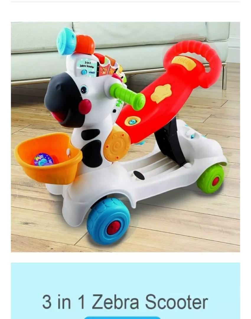 VTech 3 in 1 Zebra scooter, walker,rider, Babies & Kids, Infant ...
