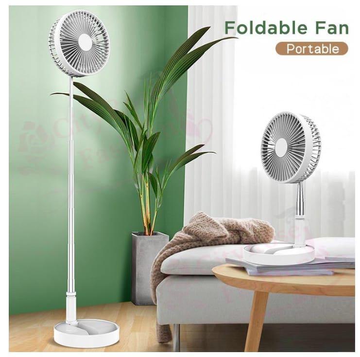 Wireless Foldable Stand Fan Floor USB Desk Rechargeable 7200mAh Battery ...