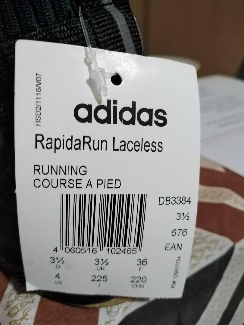 Adidas Black RapidRun Laceless, Women's Fashion, Footwear, Sneakers on ...