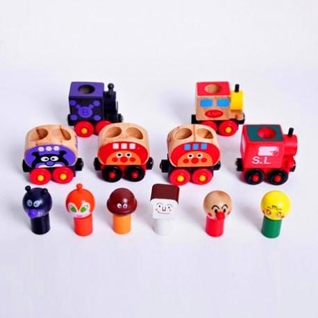 Anpanman Magnet Wooden Train Set, Hobbies & Toys, Toys & Games on Carousell