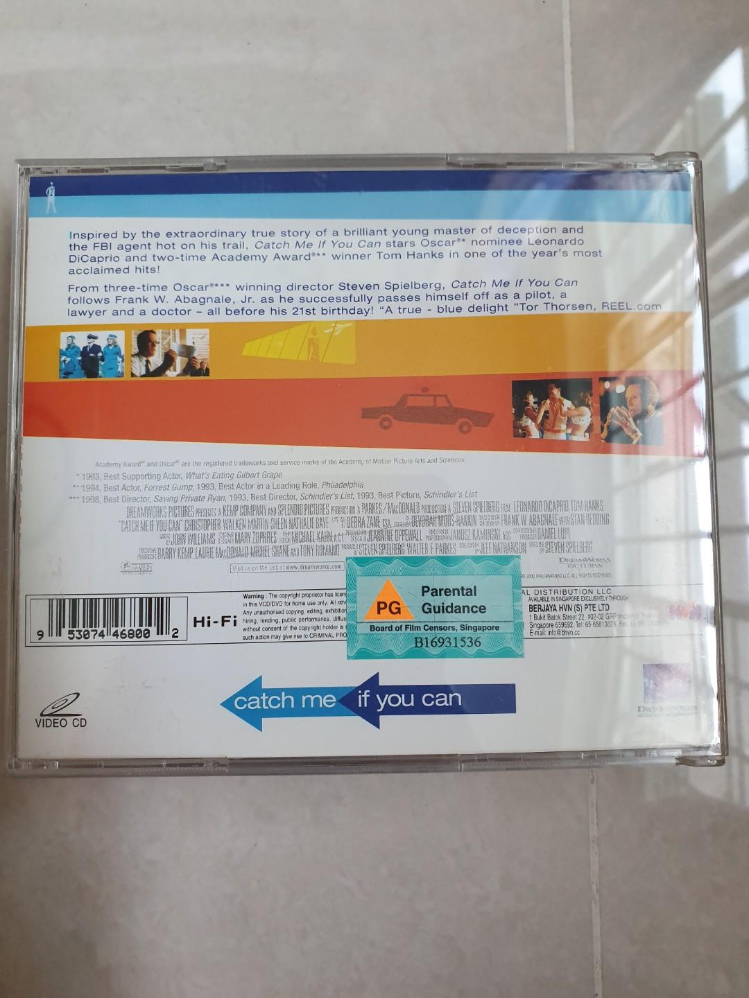 Catch me if you can VCD, Hobbies & Toys, Music & Media, CDs & DVDs on Carousell
