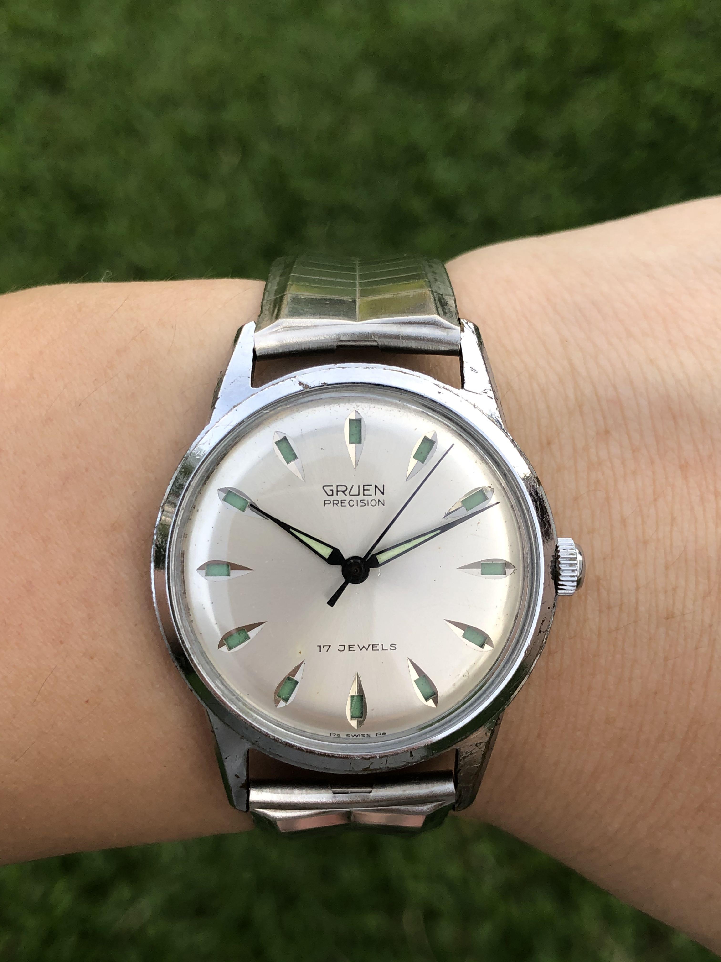 GRUEN PRECISION "DAY NITE" JUMP DIAL, Luxury, Watches on Carousell