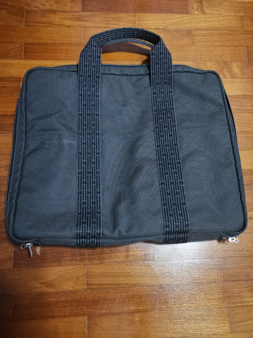 Hermes Her Line Canvas Grey Laptop Bag, Men's Fashion, Bags, Belt bags ...