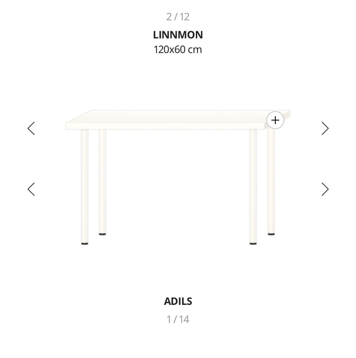 IKEA DESKTOP TABLE (LINNMON) 120x60, Furniture, Tables & Chairs on ...