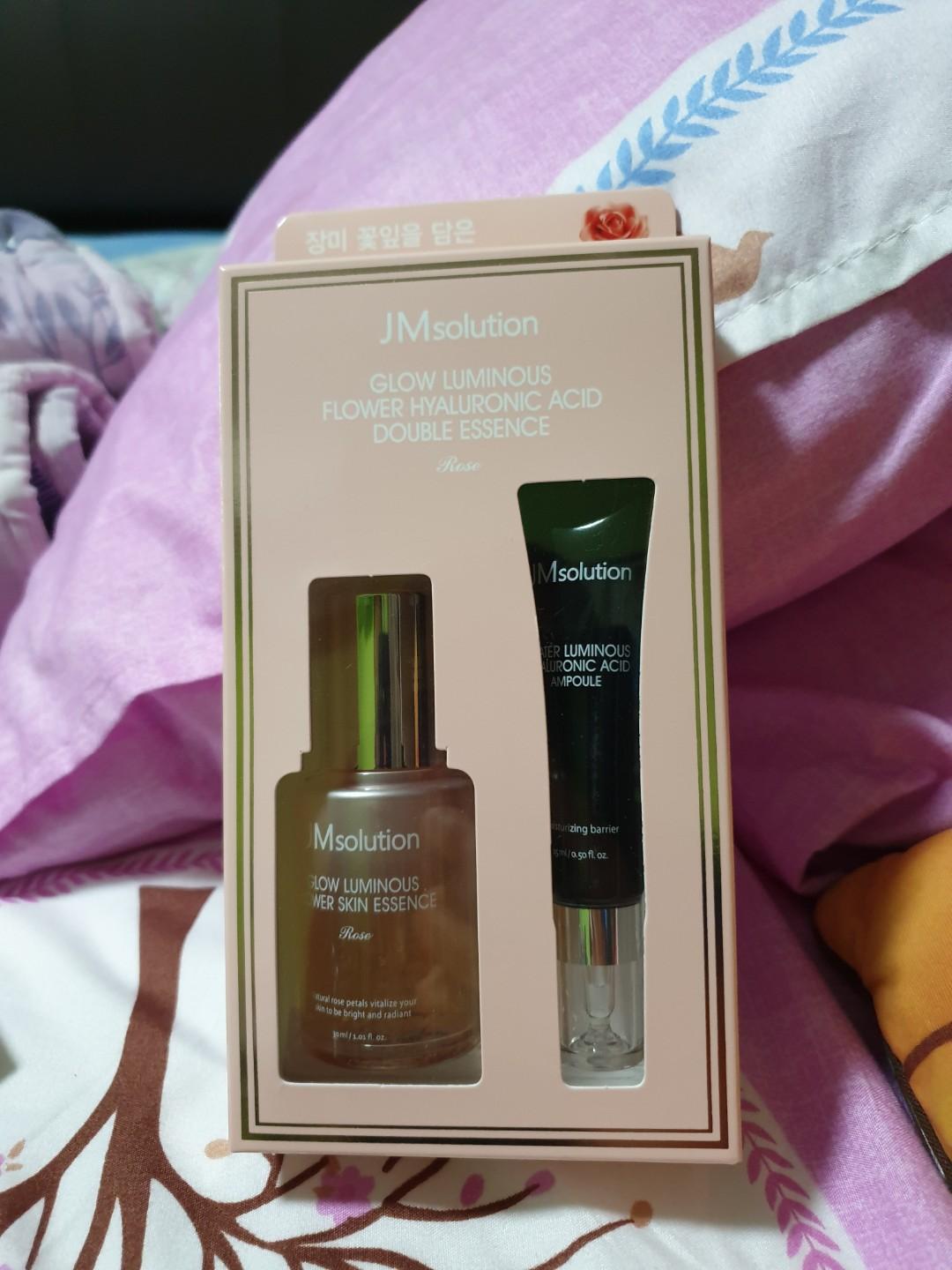 JM solution Glow Luminous Flower Hyaluronic acid double essence, Beauty ...
