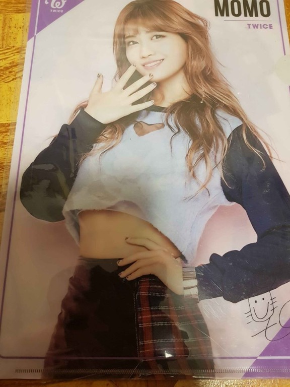 Limited Edition Twice momo A4 file from Korea, Last one, Hobbies & Toys ...