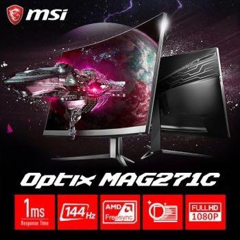 MSI Optix MAG271C Gaming Monitor, Computers & Tech, Parts & Accessories ...
