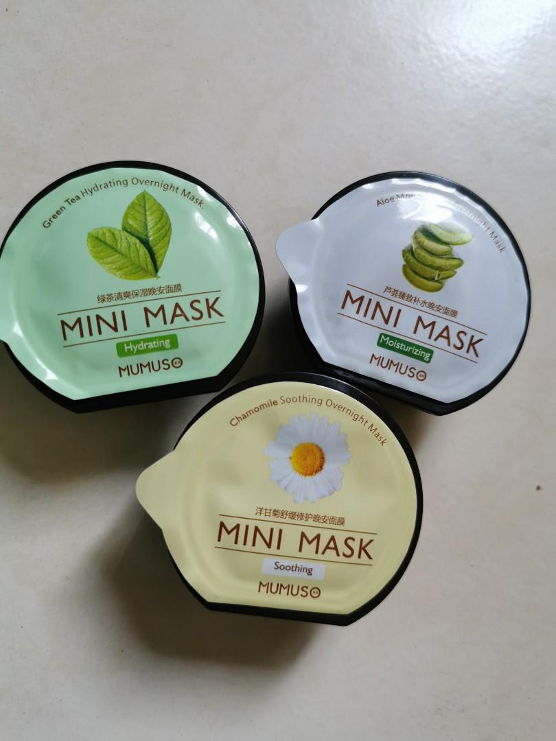 Mumuso Overnight Masks Set, Beauty & Personal Care, Face, Face Care on ...