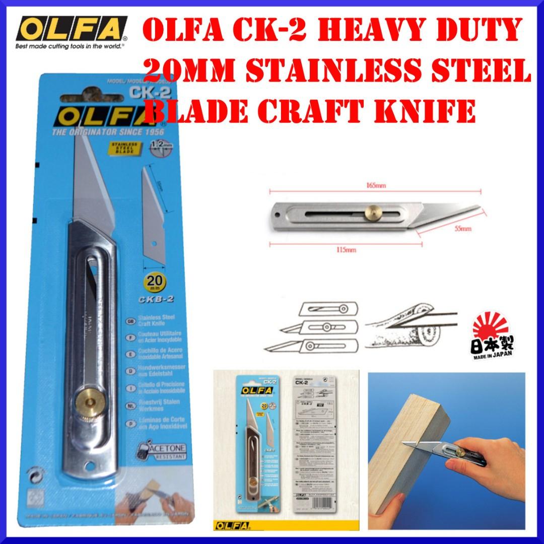 Original OLFA CK-2 Heavy Duty Stainless Steel Blade Hobby Craft Knife ...